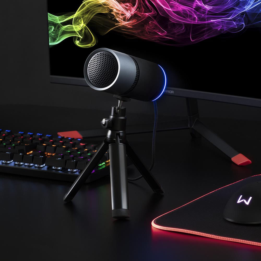 Microfone Gamer USB Eloy Streaming Noise Cancelling Warrior - PH337OUT ...